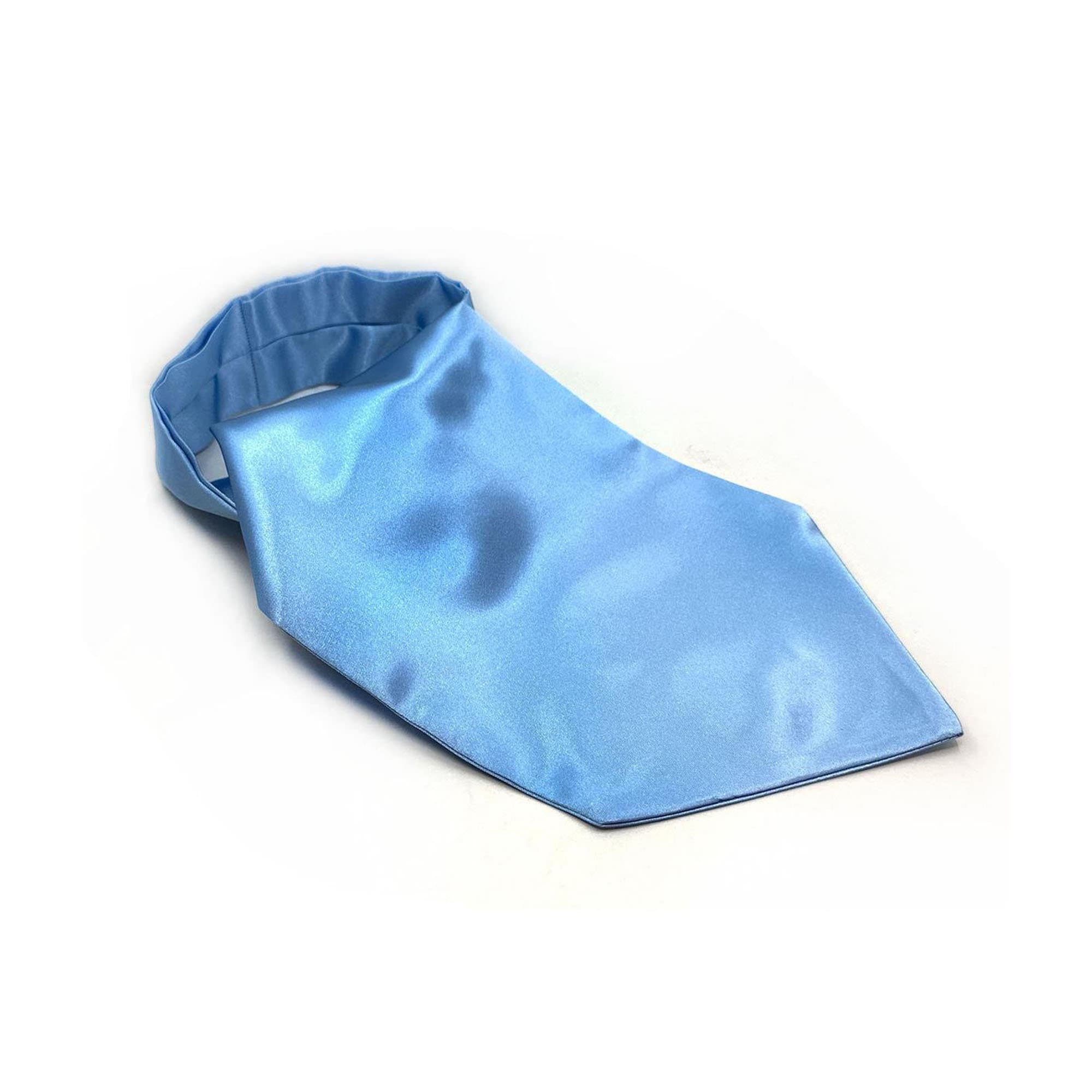 Men's Light Blue Satin Ascot: Elegant Wedding Cravat - Etsy