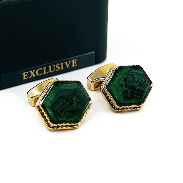 Green Cufflinks - Etsy