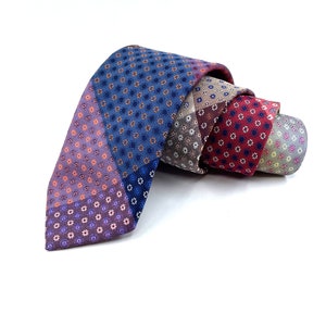 Floral Patchwork Necktie With Pocketsquare, Mens Unique Gift Tie ...