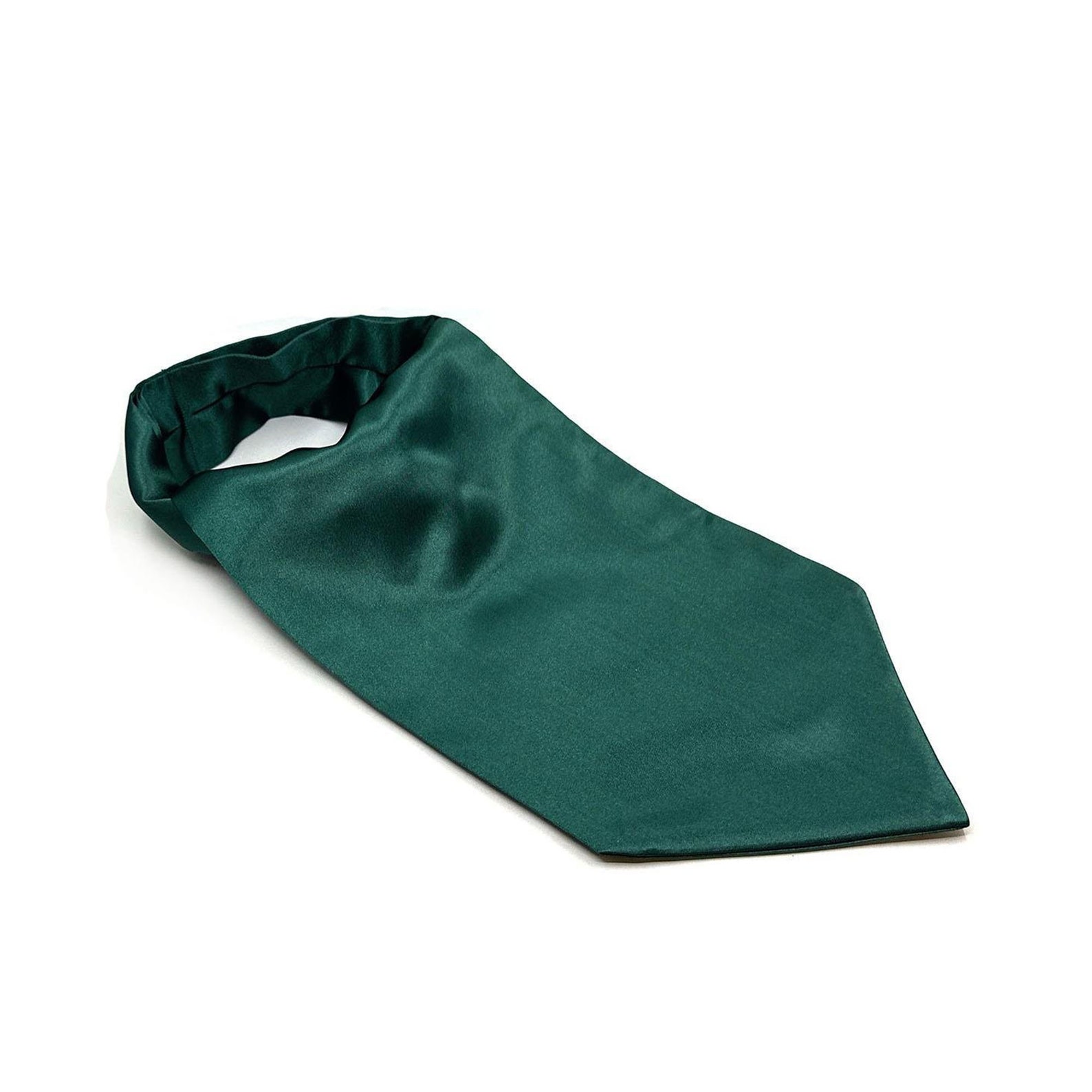 Emerald Green Satin Ascot Tie: Lightweight Silky Formal Cravat - Etsy