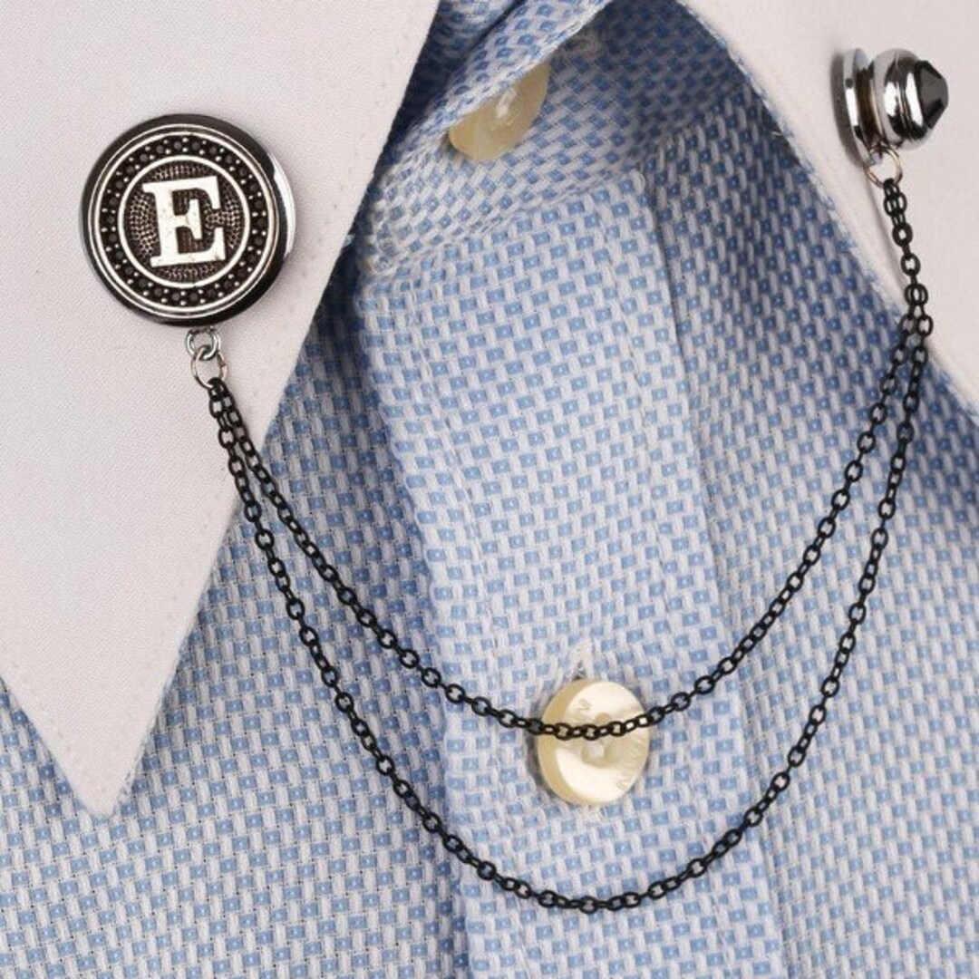Shirt Collar Chain Initial Personalized, Handmade Customized Shirt ...