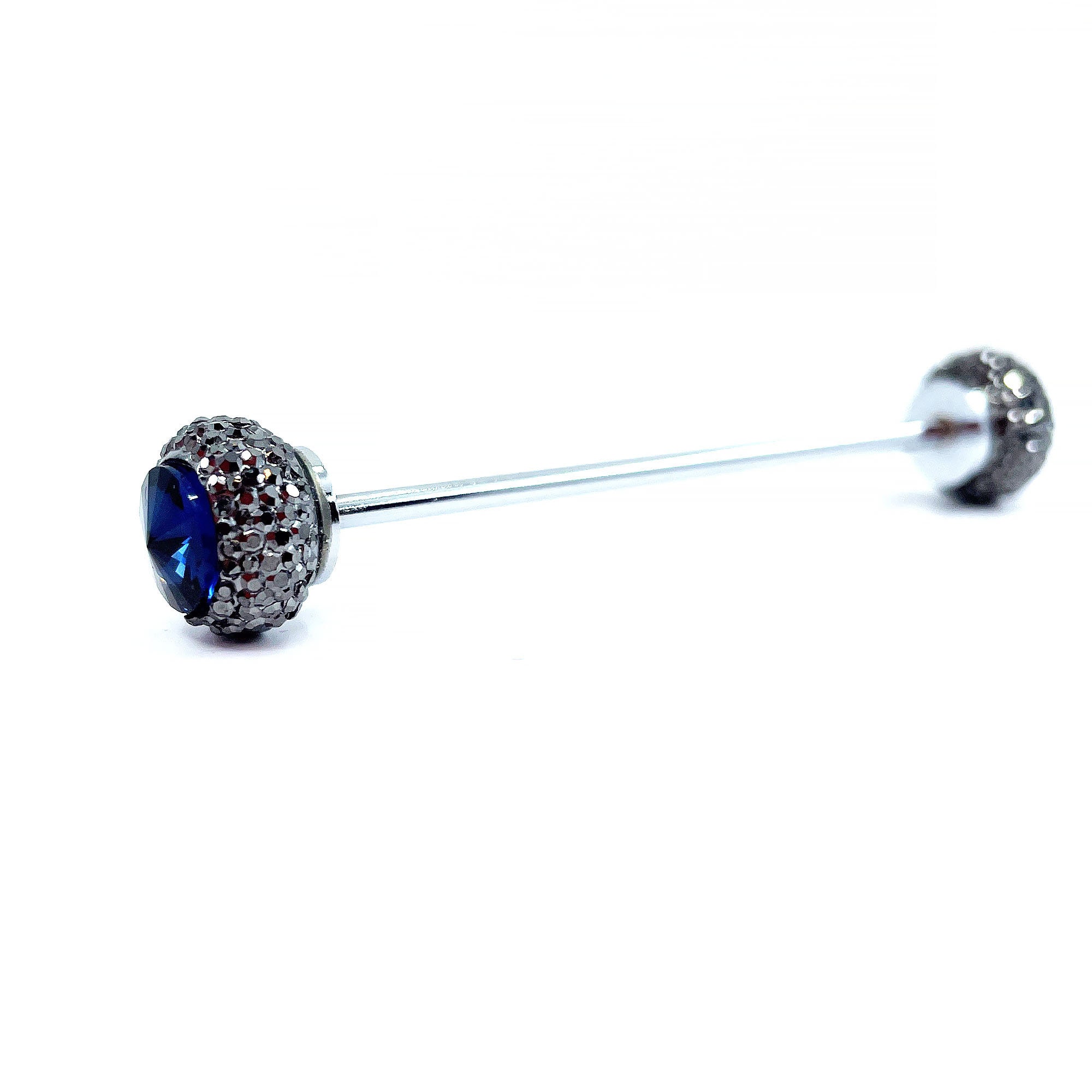 Navy Stone Shirt Collar Bar Pin: Stylish Men's Accessory - Etsy