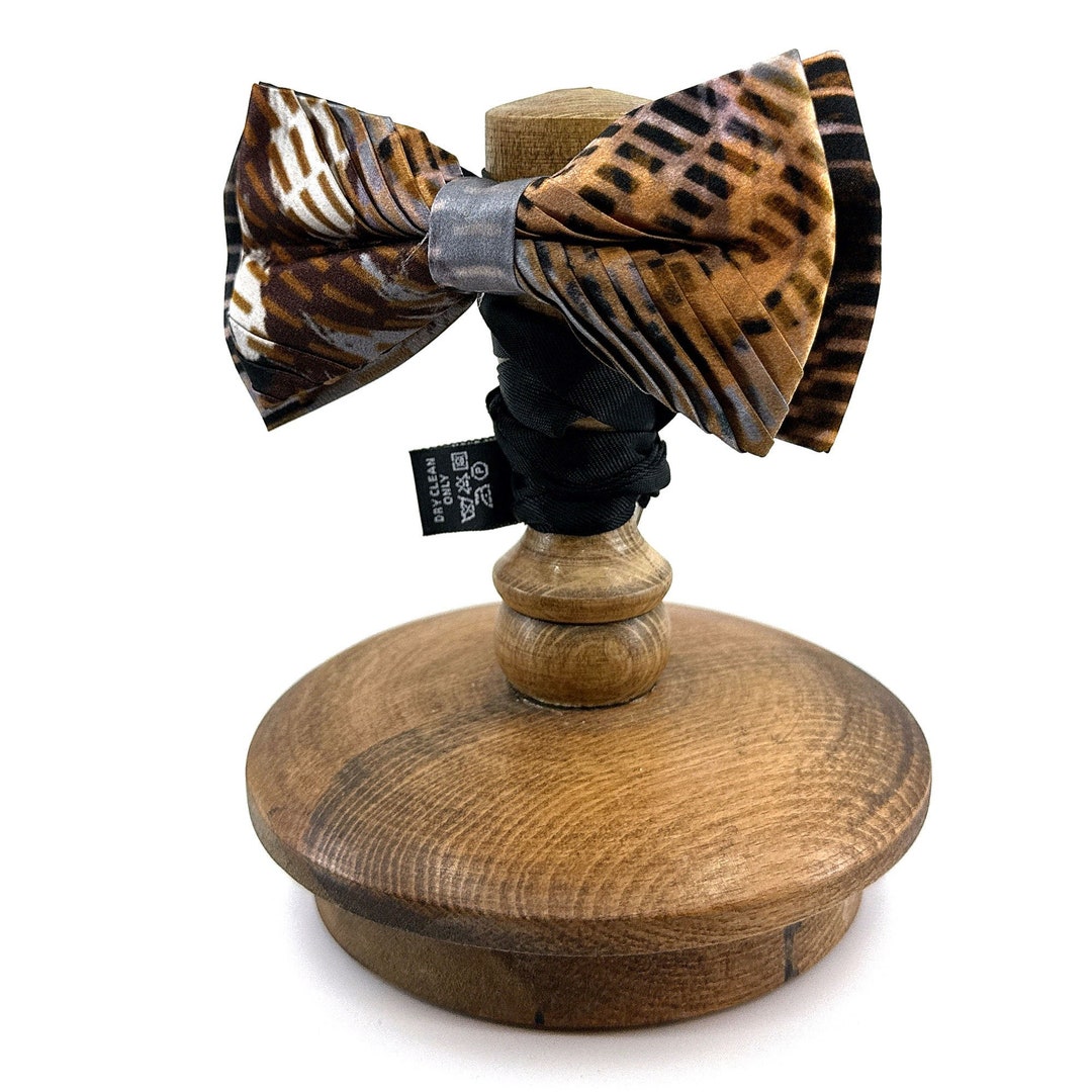 Leopard Luxury Silk Bowtie, Plated Bowties, Exclusive Rare Find Mens ...