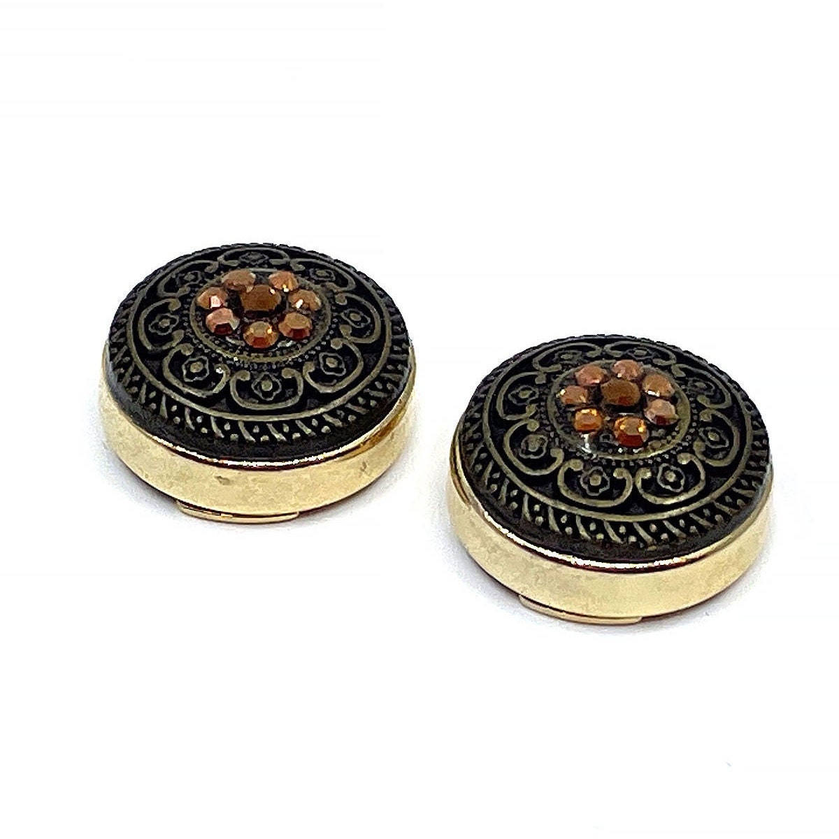 Shirt Button Cover Cufflinks Handmade Gold Cufflinks Orange - Etsy