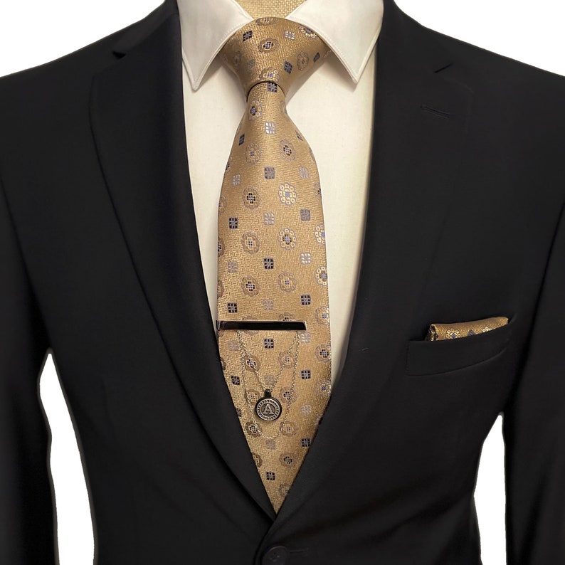 Personalized Tie Clip Chain Silver Tie Bar Initial - Etsy