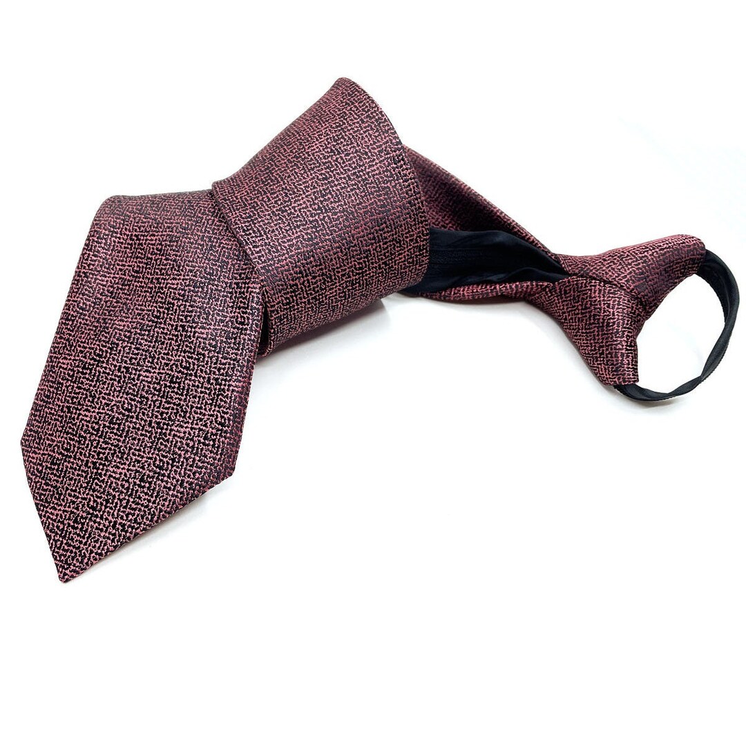 Pink Sand Zipper Tie, Adjustable Necktie, Zip up Tie, Handmade Pre Tied ...