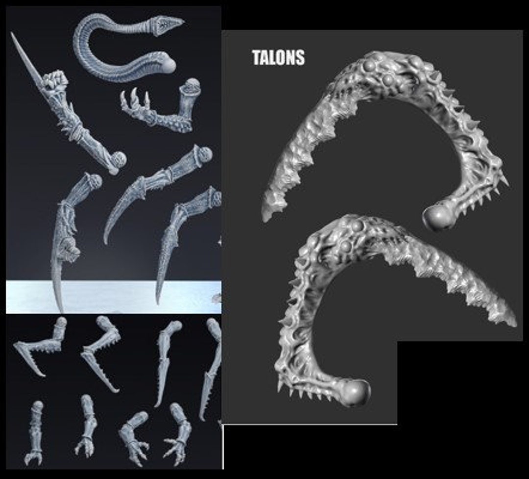 Arms and Talons for Xeno-dragons Miniature Wargaming Bits - Etsy