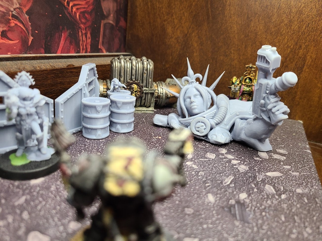 Lady Protectors Wrecked Terrain Piece | Tabletop Wargaming Terrain - Etsy