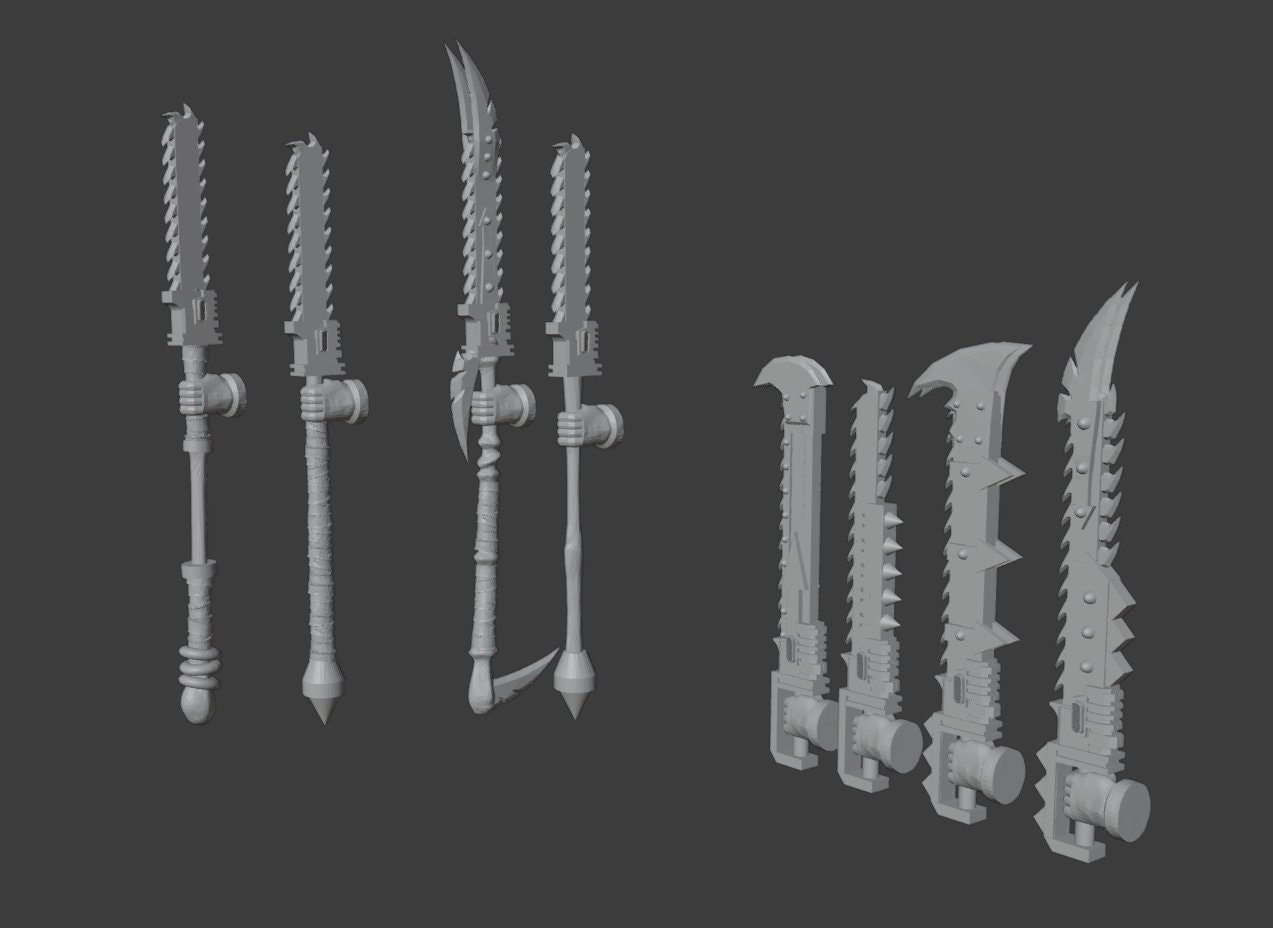 Buzz-saw Blades and Polearms for Heretics and Barbarians! | Tabletop ...