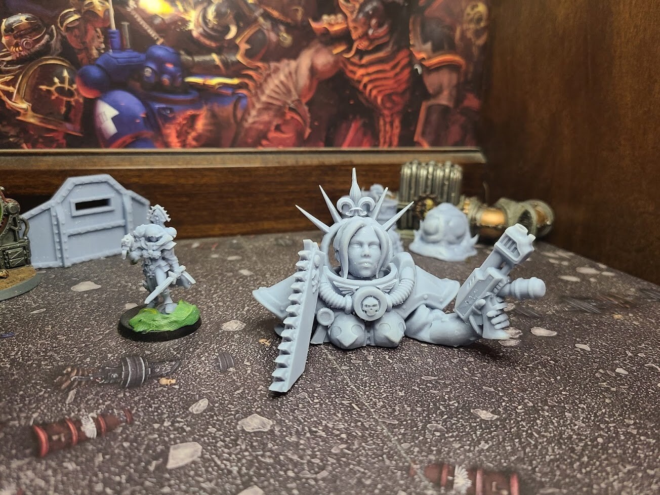 Lady Protectors Wrecked Terrain Piece | Tabletop Wargaming Terrain - Etsy