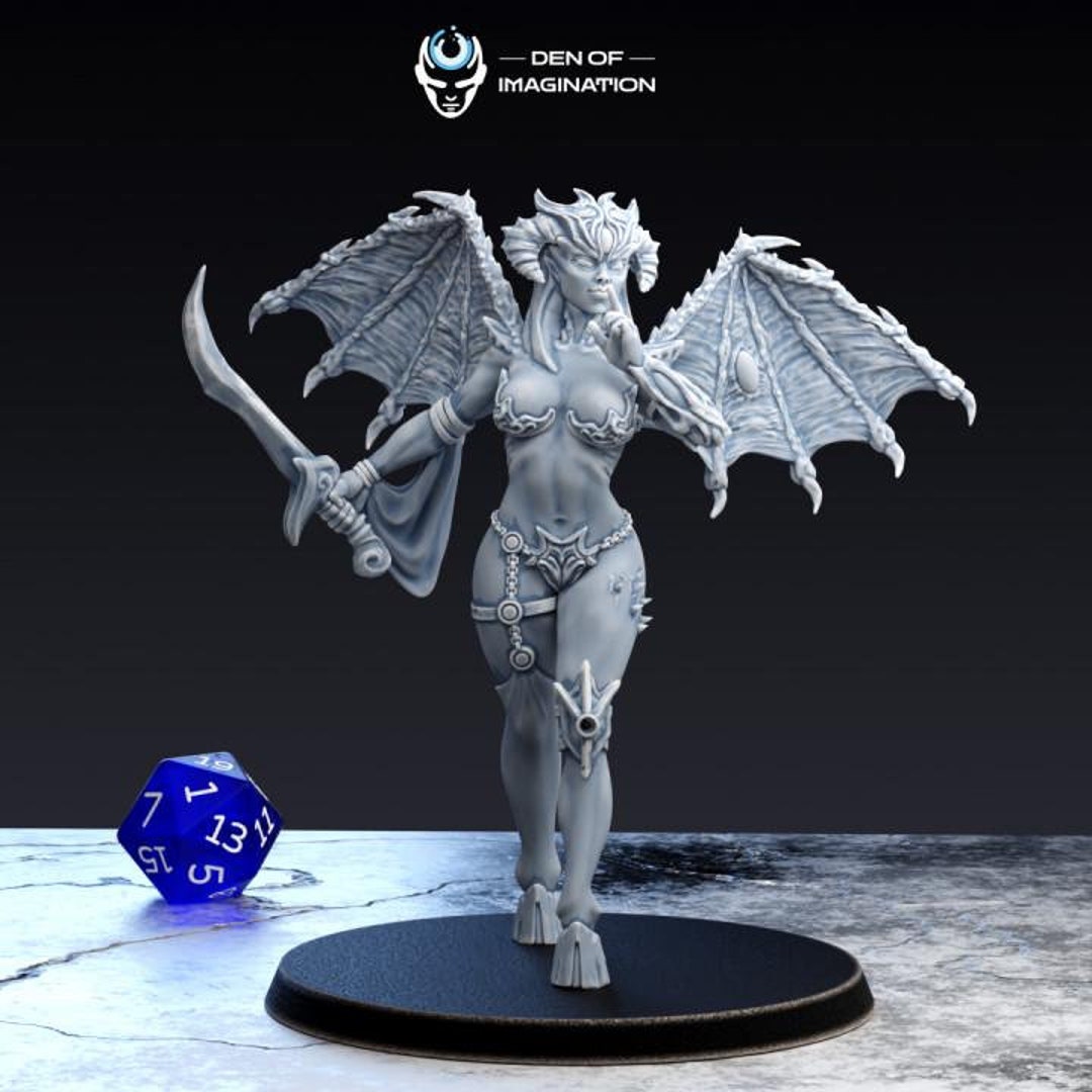 Tiefling Spellsword (fits 25-32mm Bases, Bundles) | Miniature Wargaming Kits (den of Imagination ...