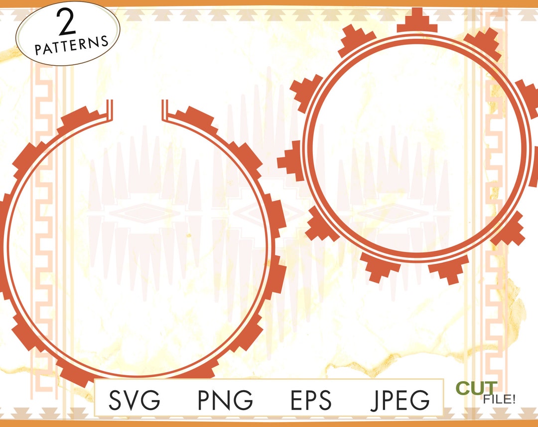 Navajo Round Design for Cutting and Printing Aztec Native American ...