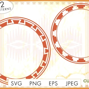 Navajo Round Designs Aztec Style Pattern Digital Download for Print and ...
