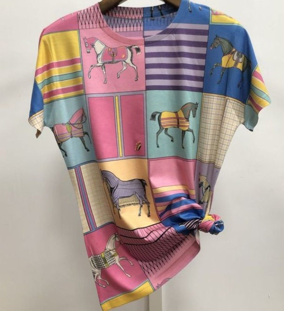 Casual Ladies Horse Print Equestrian Top by Equestrian Hills - Etsy