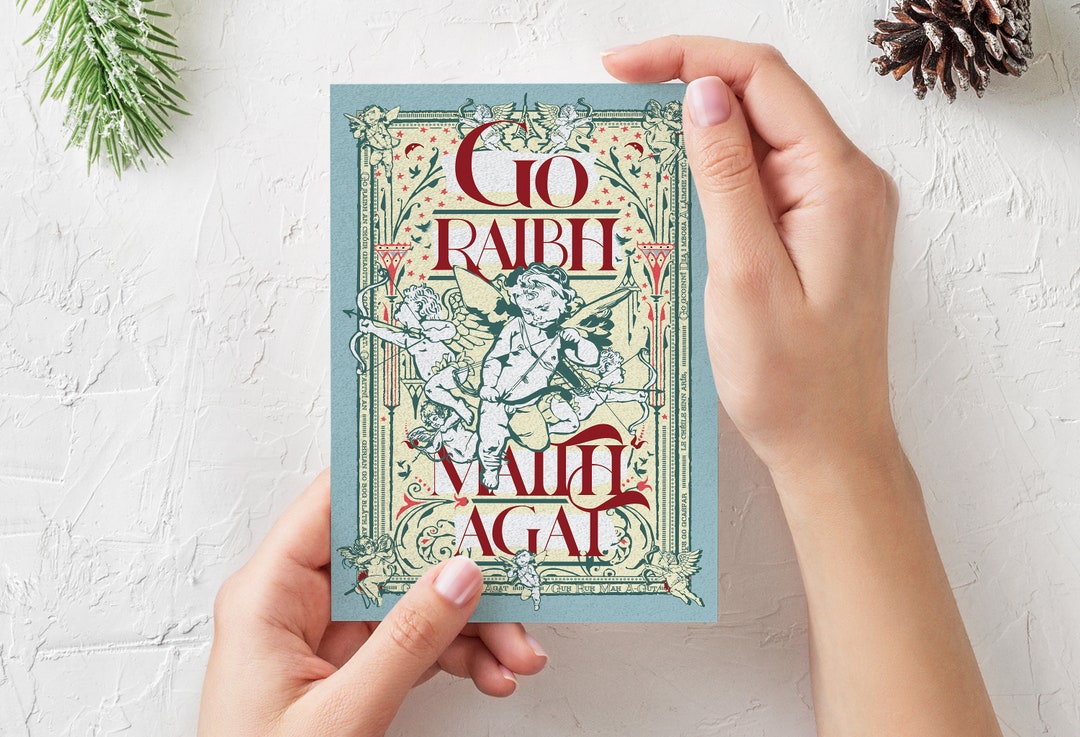 Irish Thank You Card Thank You Card Ireland Greeting Cards go Raibh ...