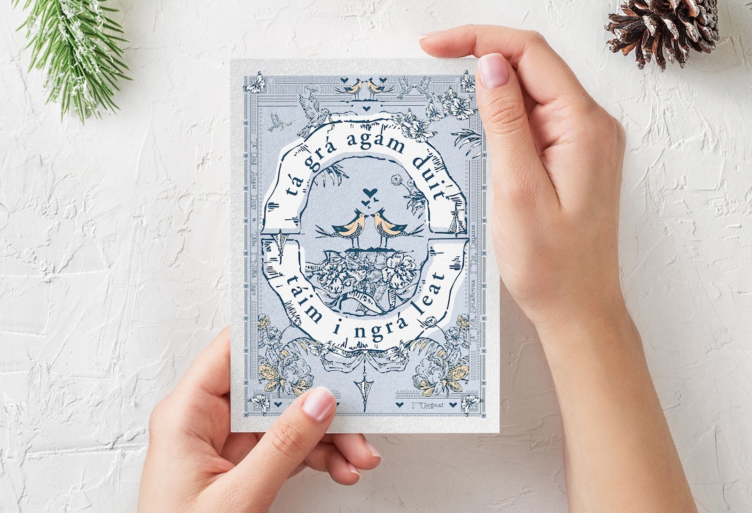 Irish Language Valentine’s Day Cards | "tá Grá Agam Duit", "táim I Ngrá ...