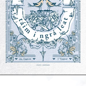 Irish Love Print: "tá Grá Agam Duit", Valentine's Day A4 Art - Etsy