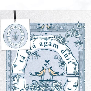 Irish Love Print: "tá Grá Agam Duit", Valentine's Day A4 Art - Etsy
