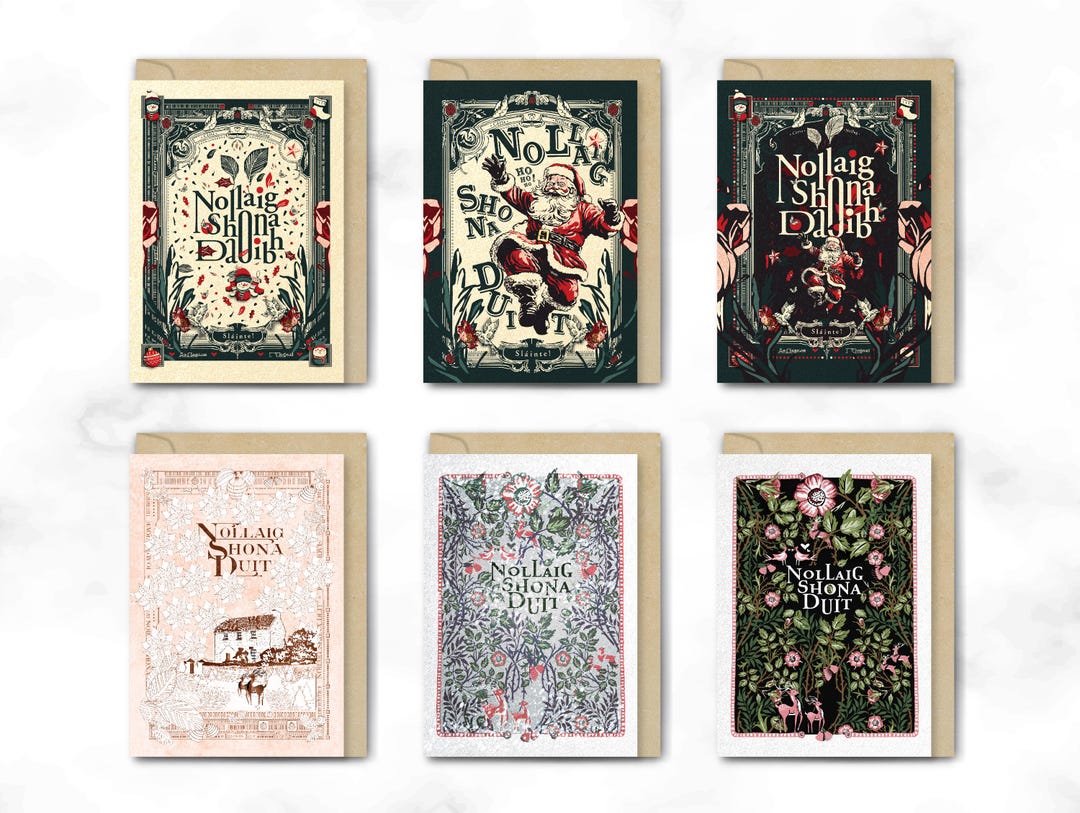 Mix and Match Irish Christmas Cards Nollaig Shona Duit Nollaig Shona ...