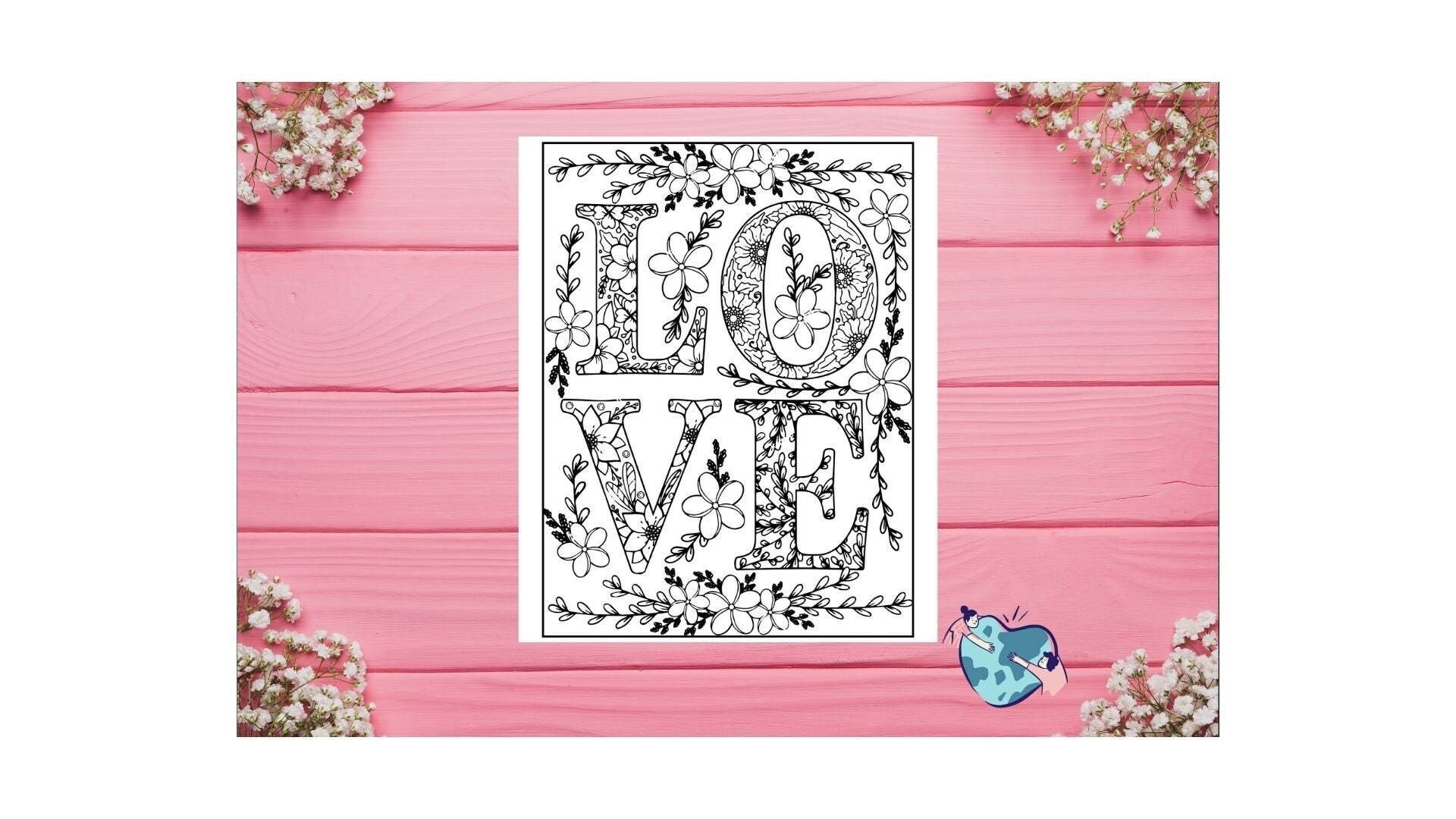 Love Coloring Book Instant Download - Etsy