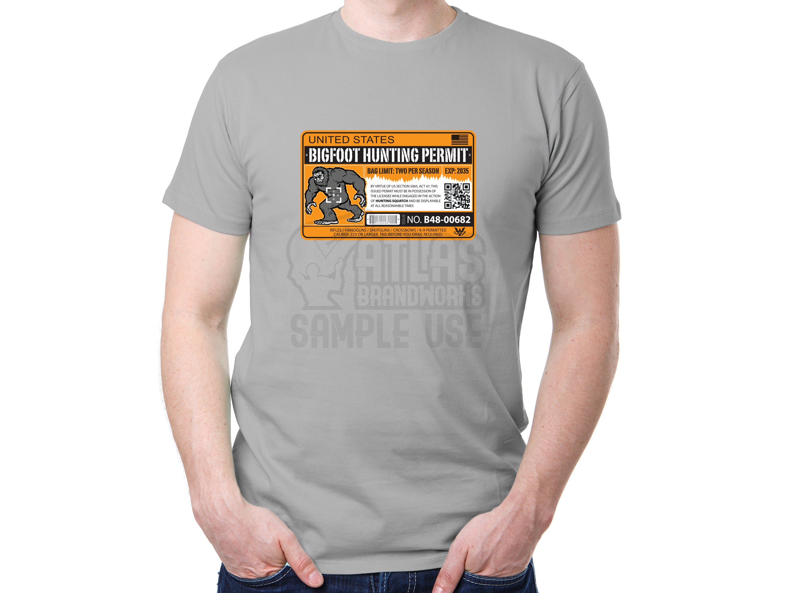 Bigfoot Permit, Hunting, License, Target, Cartoon, Funny, Digital - Etsy