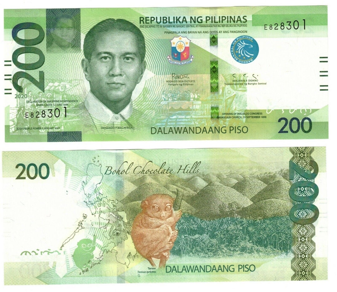 2020 Philippines Banknote P226 200 Piso UNC - Etsy