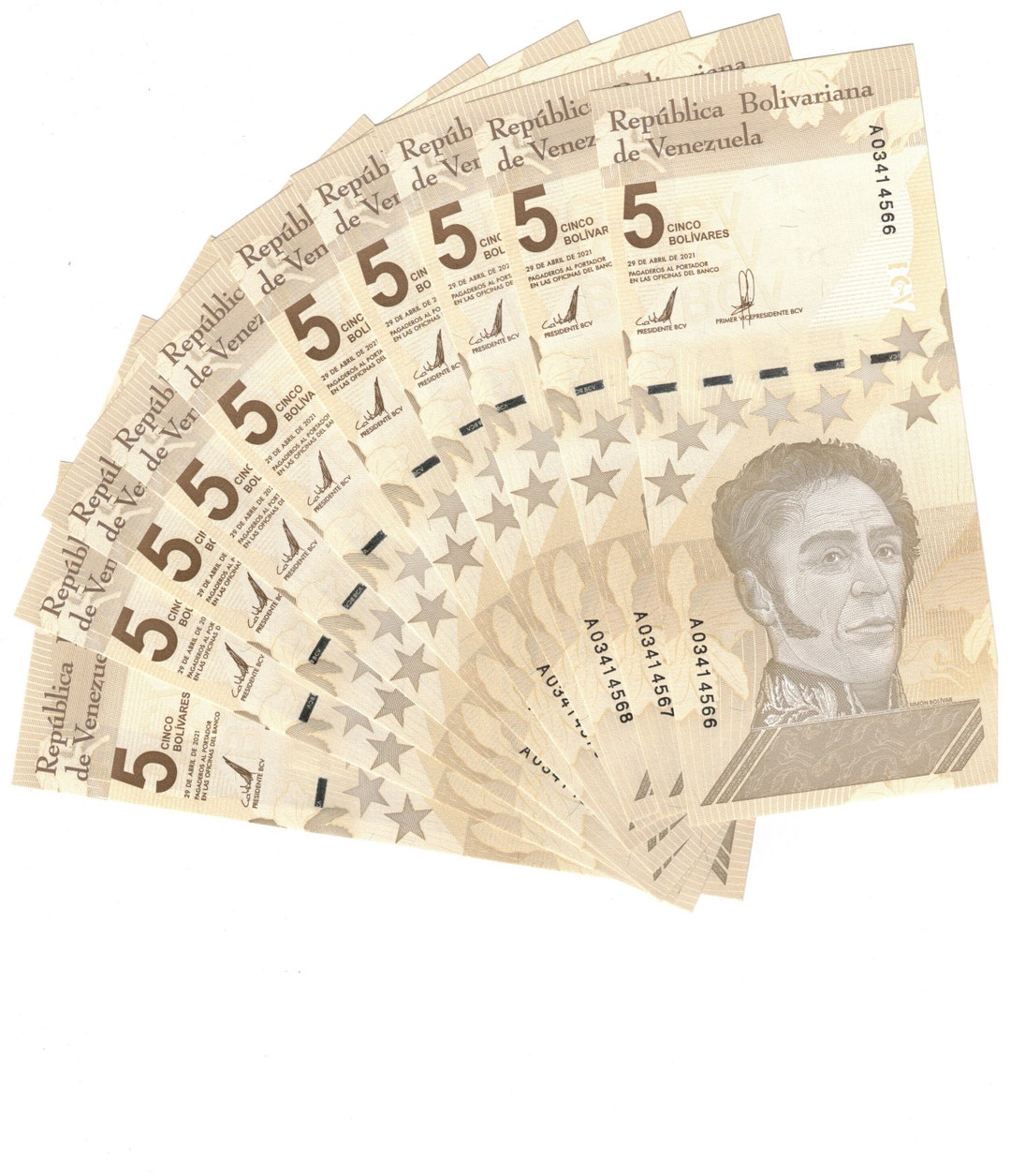 2021 Venezuela Banknote 5 Digitales Bolivar Digital UNC X 10 - Etsy