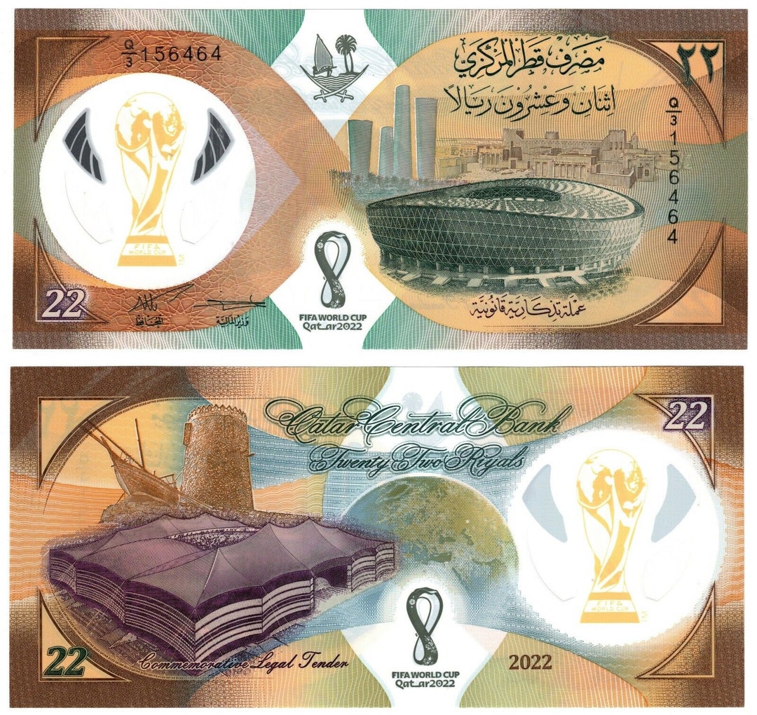 2022 Qatar Banknote 22 Riyal World Cup Commemorative UNC P39 Polymer - Etsy