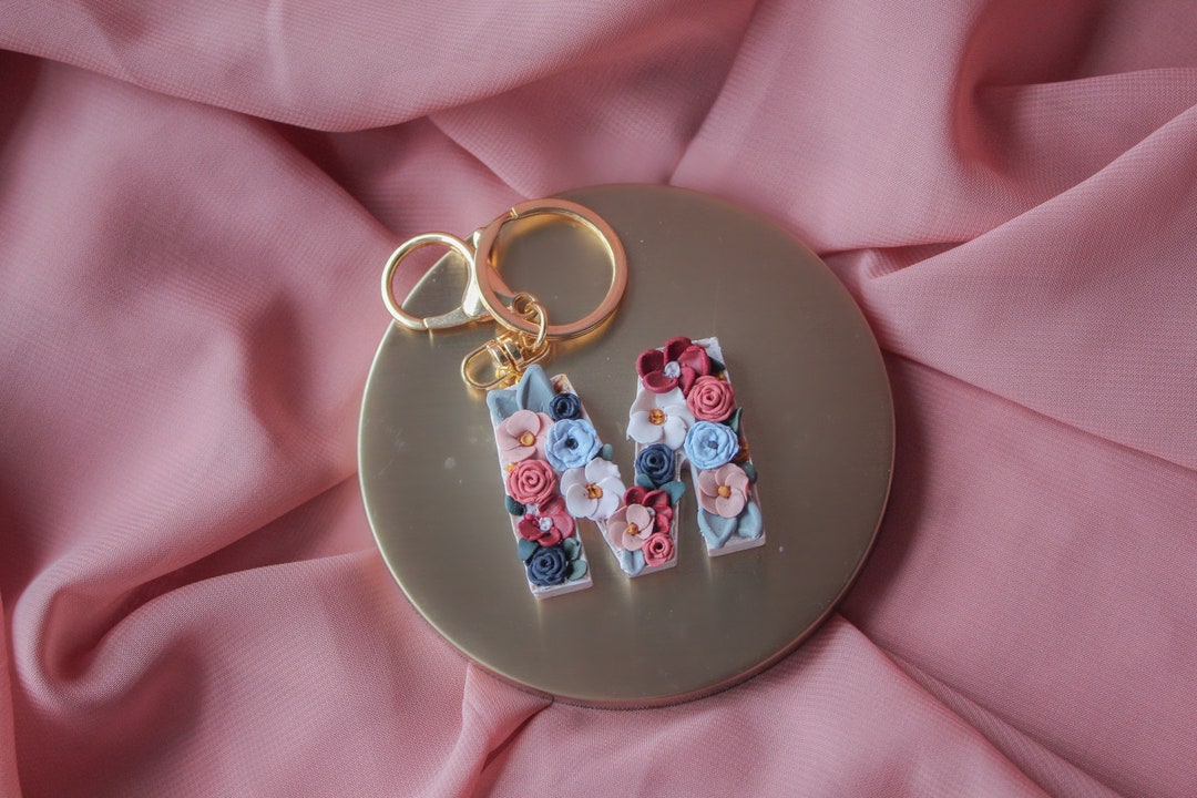 Clay Keychain . Flower Clay Keychain Spring Accessories, Perfect Summer ...