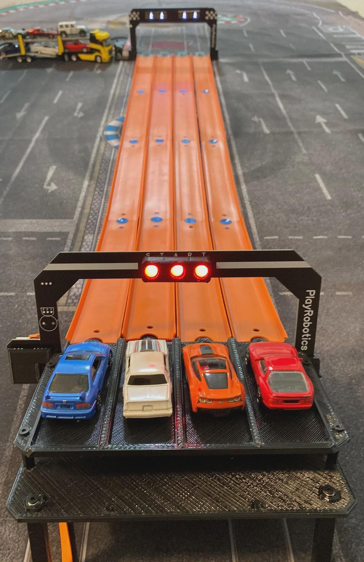 Timing System for Hot Wheels Racing Diecast Drag 4 Lane Start Gate ...