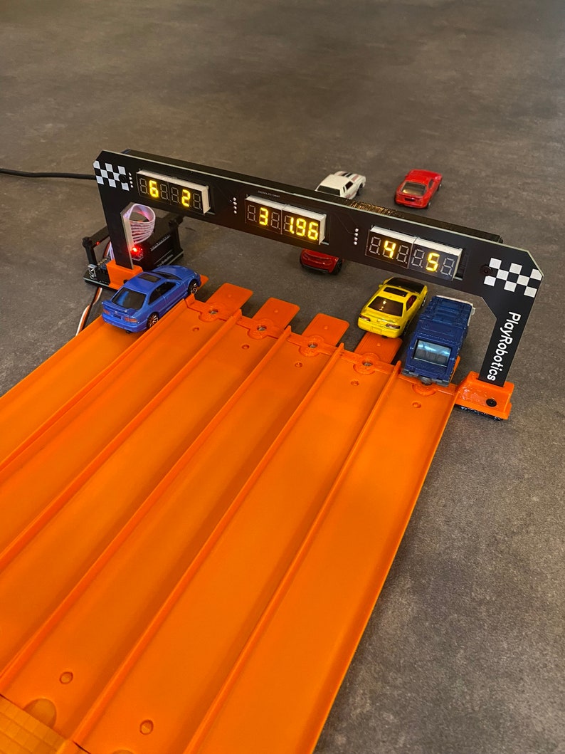 6 Lane Timing System for Hot Wheels Orange Tracks | Timer | Start Gate ...