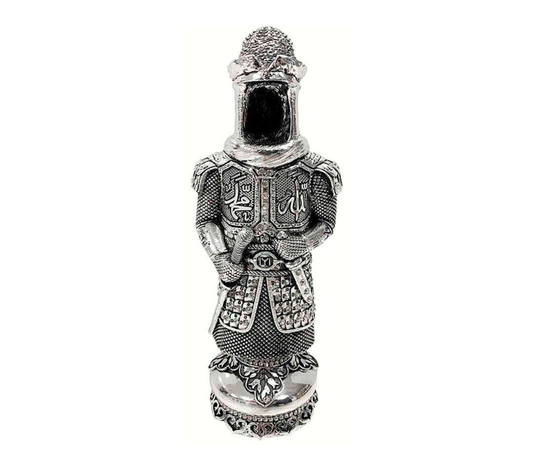 Authentic Oriental Silver Colored Sultan Armor Figurine / Bibelot ...