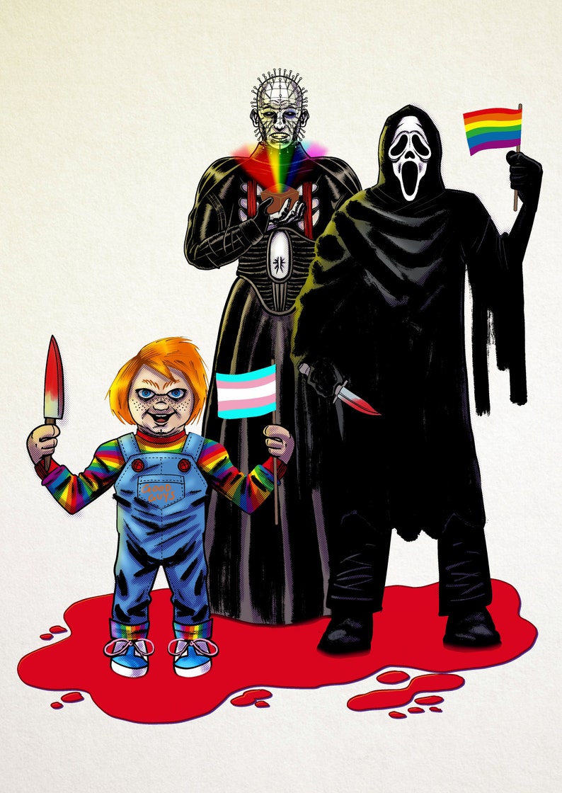 Queer Horror Icons - Chucky, Pinhead & Ghostface (A5 Colour Prints) - Etsy