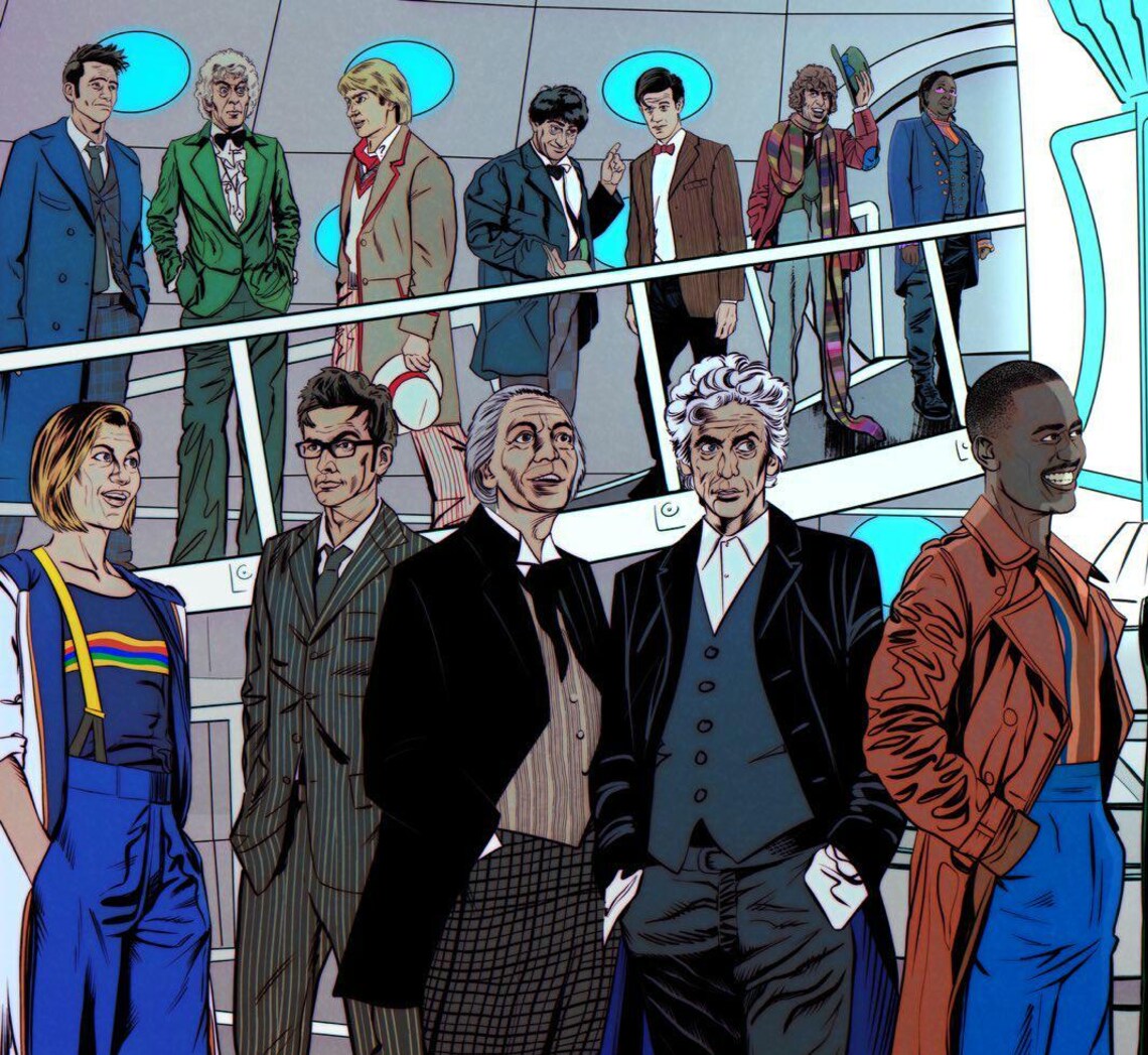 Doctor Who "all Doctors Onboard!" - A3 Full Colour Print - Etsy