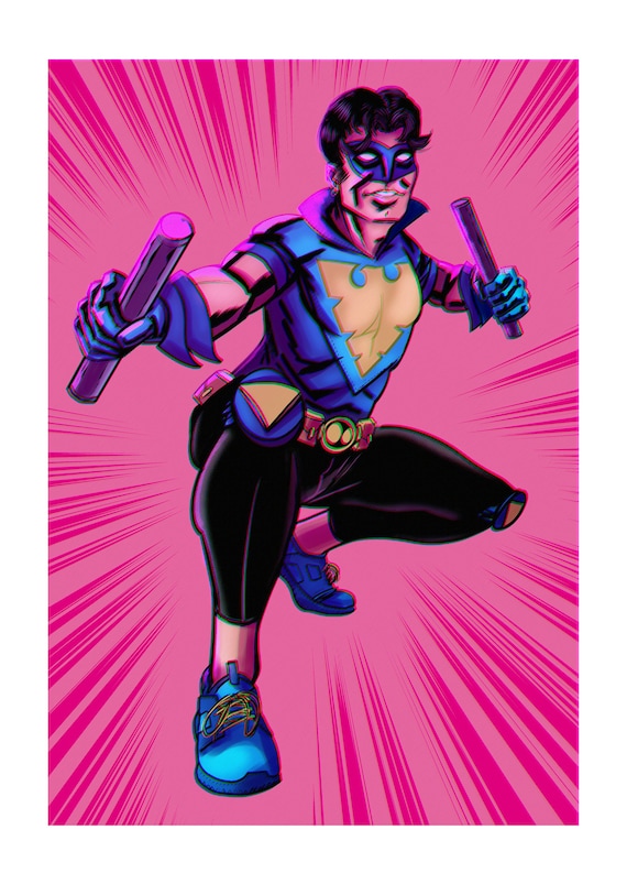 Nightwing Dick Grayson DC Comics A5 Gloss Colour Print - Etsy