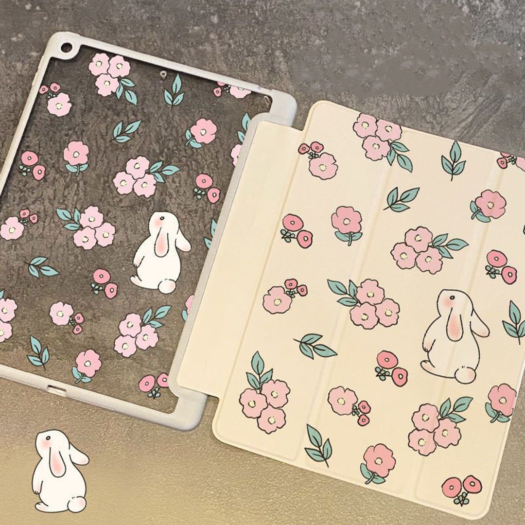 Pink Rabbit iPad Air Case, Acrylic iPad Pro Case, iPad Air 5 Case, iPad ...