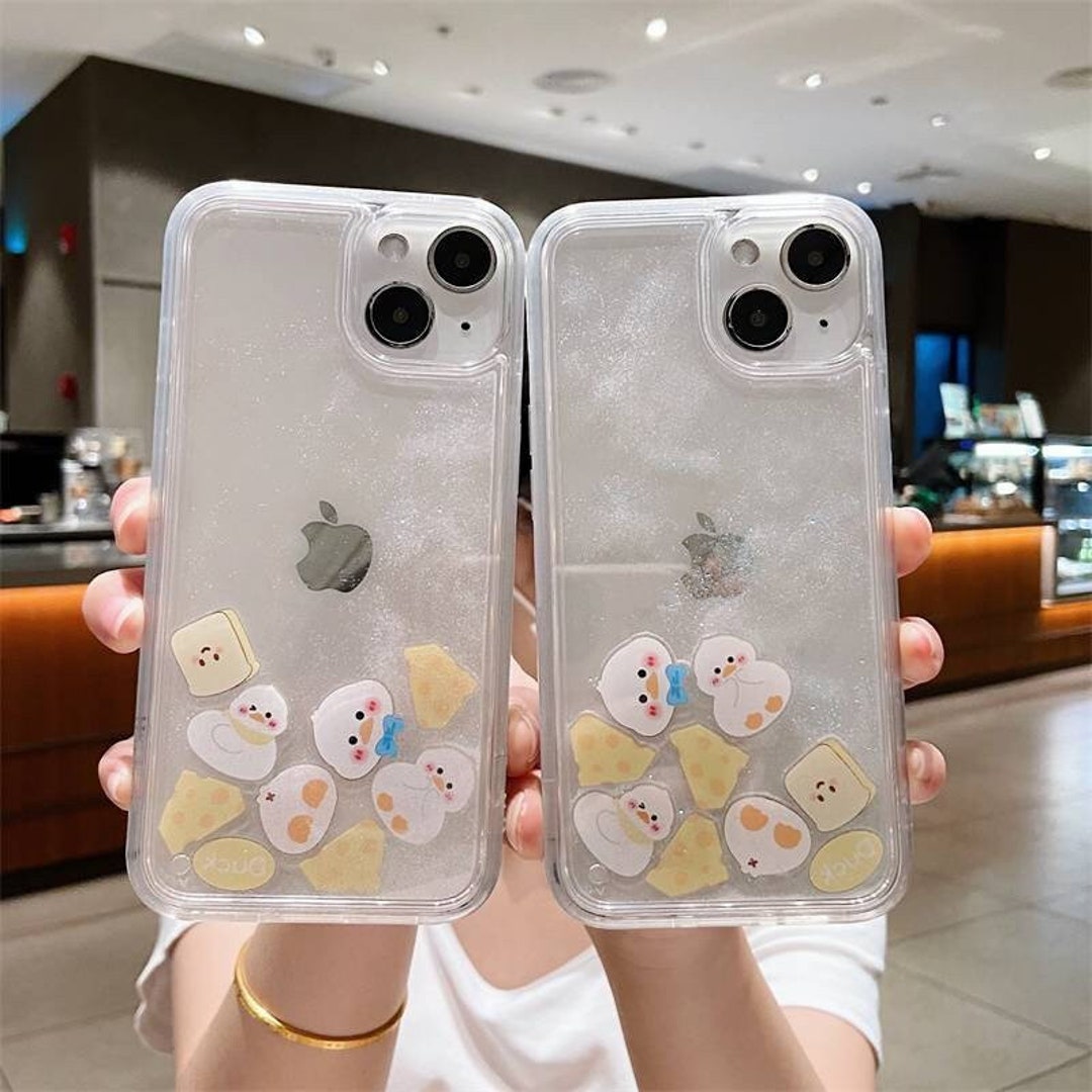 Cute Duck iPhone Case, 3D Quicksand iPhone Case, Liquid Phone Case for ...