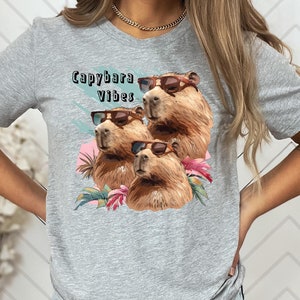 Capybara Vibes-tropical Capybara Art-capybara Graphic-cute Capybara Png ...