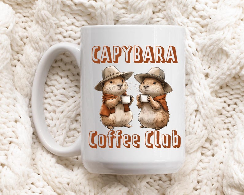 Capybara Coffee Club-capybara Coffee Png-capybara Coffee Club T-shirt ...