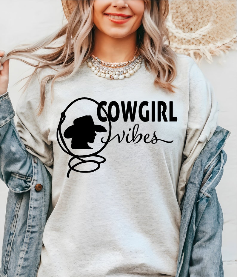 Cowgirl Vibes T-shirt Graphic Design, Cowgirl Vibes PNG, Western ...