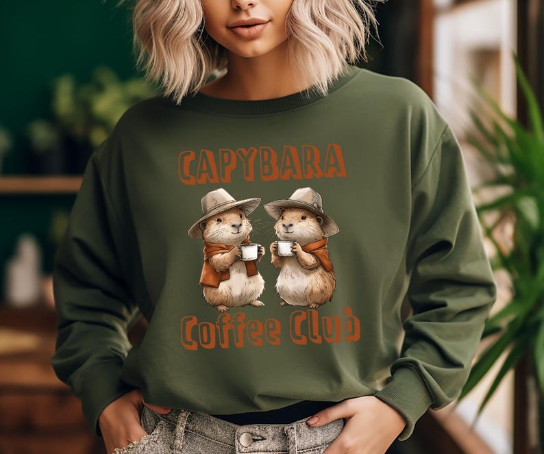 Capybara Coffee Club-capybara Coffee Png-capybara Coffee Club T-shirt ...