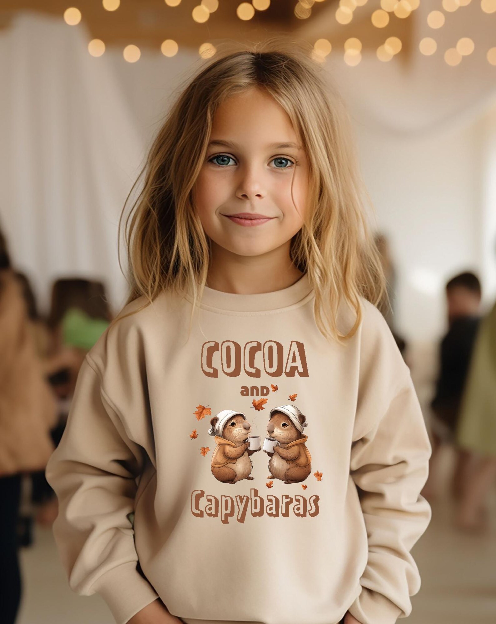 Cocoa and Capybaras-capybara T-shirt Design-capybara Png-fall T-shirt ...