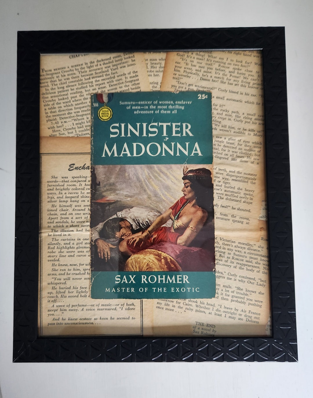 Sax Rohmer - Sinister Madonna - Vintage Paperback Book Cover Collage ...
