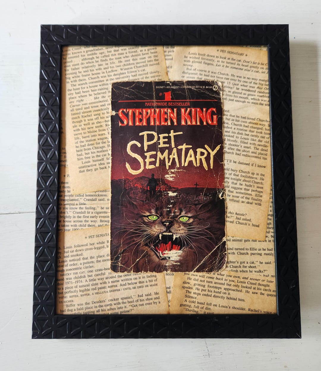 Stephen King - Pet Sematary - Vintage Paperback Book Cover Collage Art ...