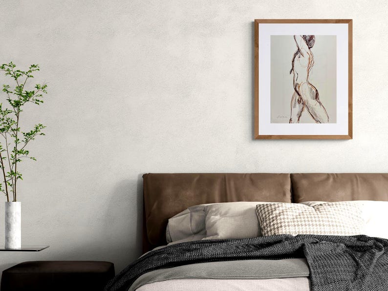 Original Art, Pastel Figure Drawing, Male Nude, Life Drawing ...