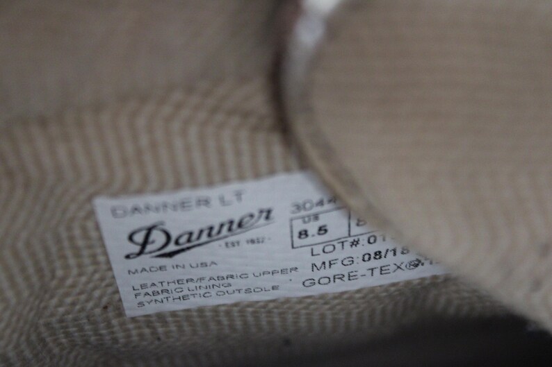 Men's US 8.5 Danner Light Khaki and Brown Leather Hiking Boots - Etsy