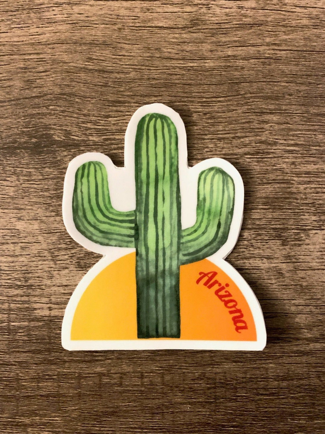 Arizona Saguaro Cactus Die Cut Vinyl Sticker for Hydroflask / Laptop ...