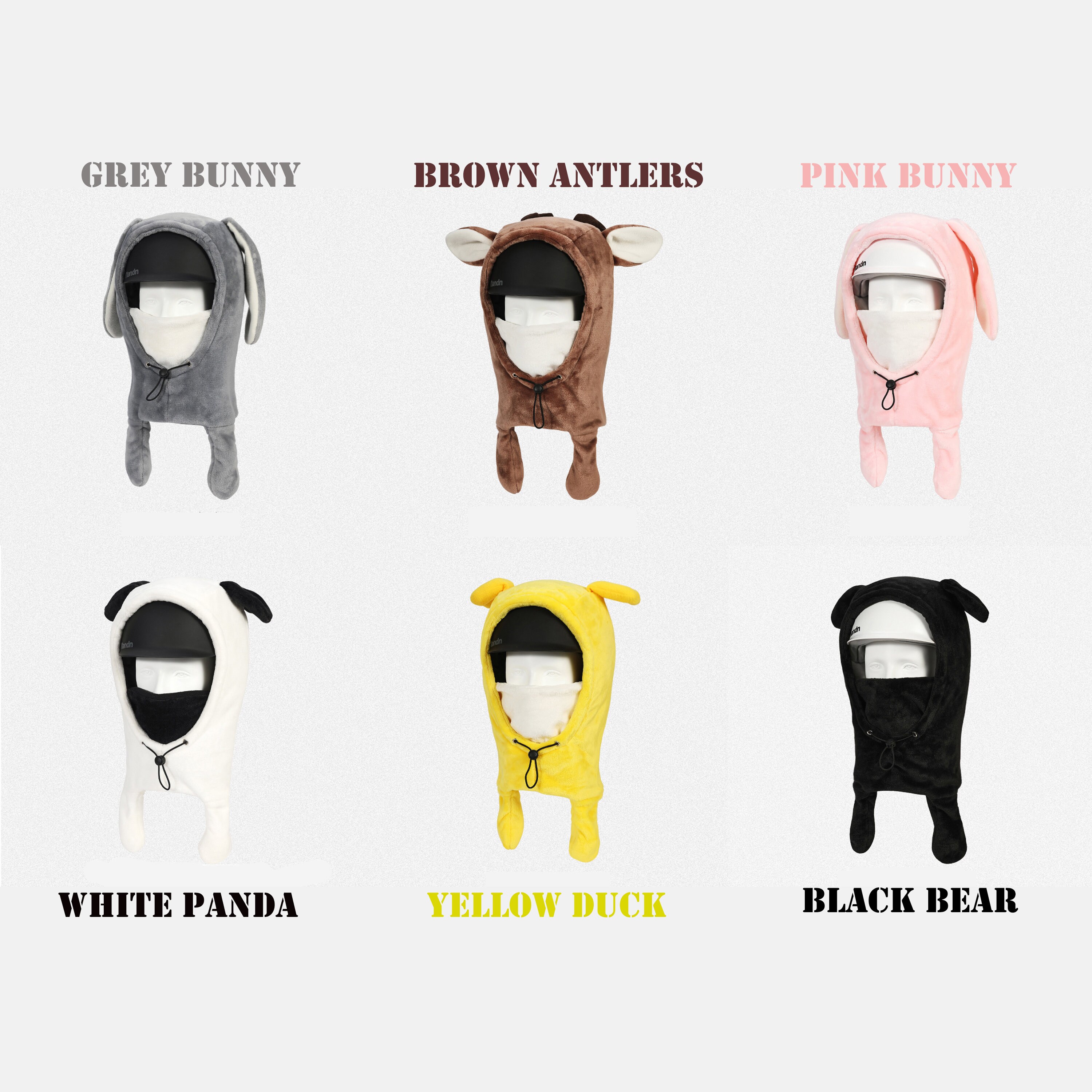 Black Bear Moving Ears Ski Mask Hats for Adults Skiing/ - Etsy