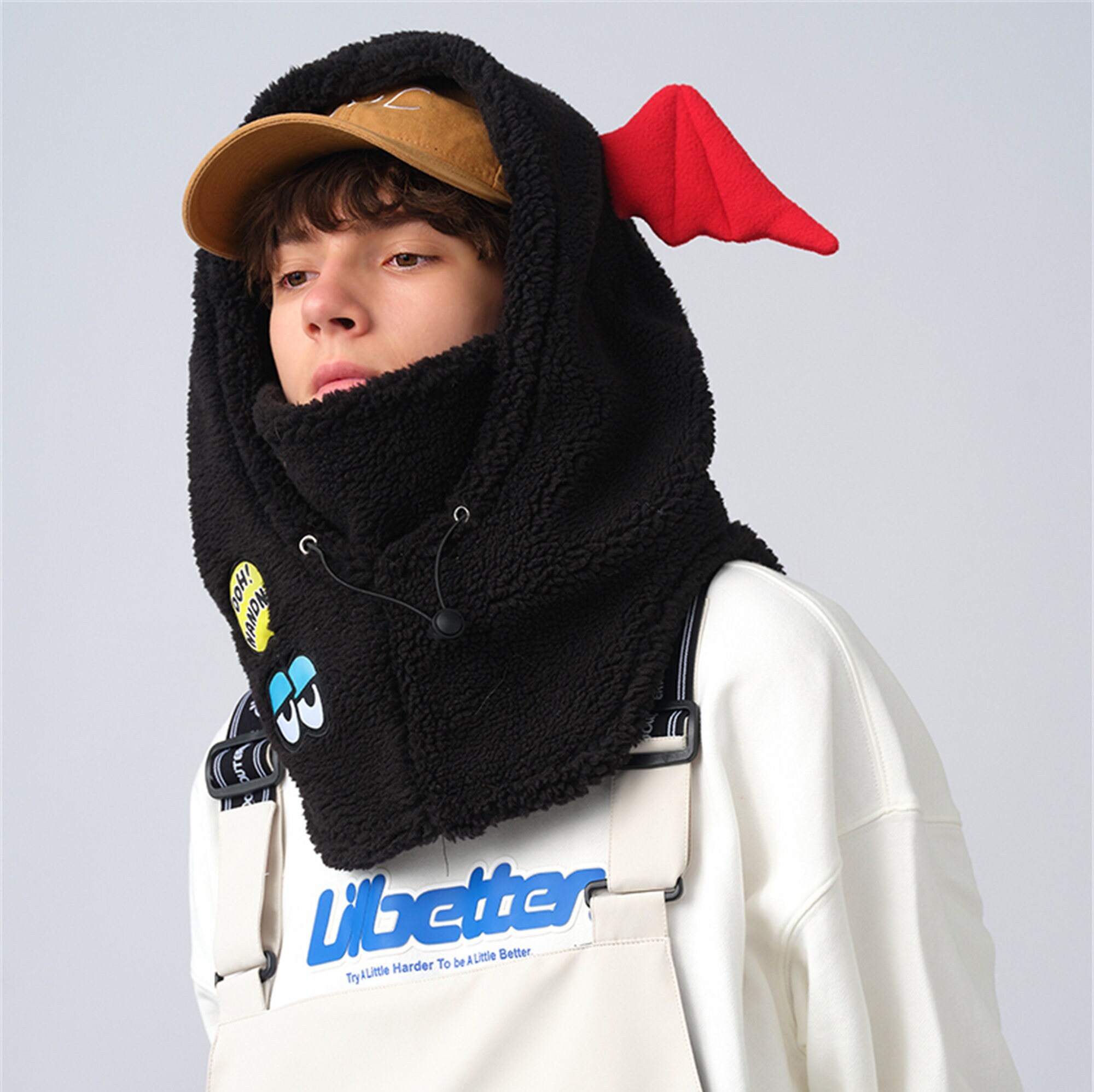 Black Bat Knit Ski Mask: Fleece Balaclava, Skiing/ Snowboard Sports ...