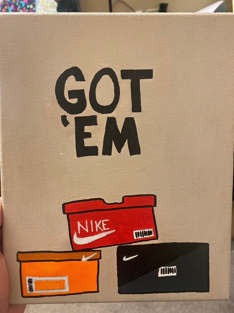 Nike “got Em” Painting - Etsy